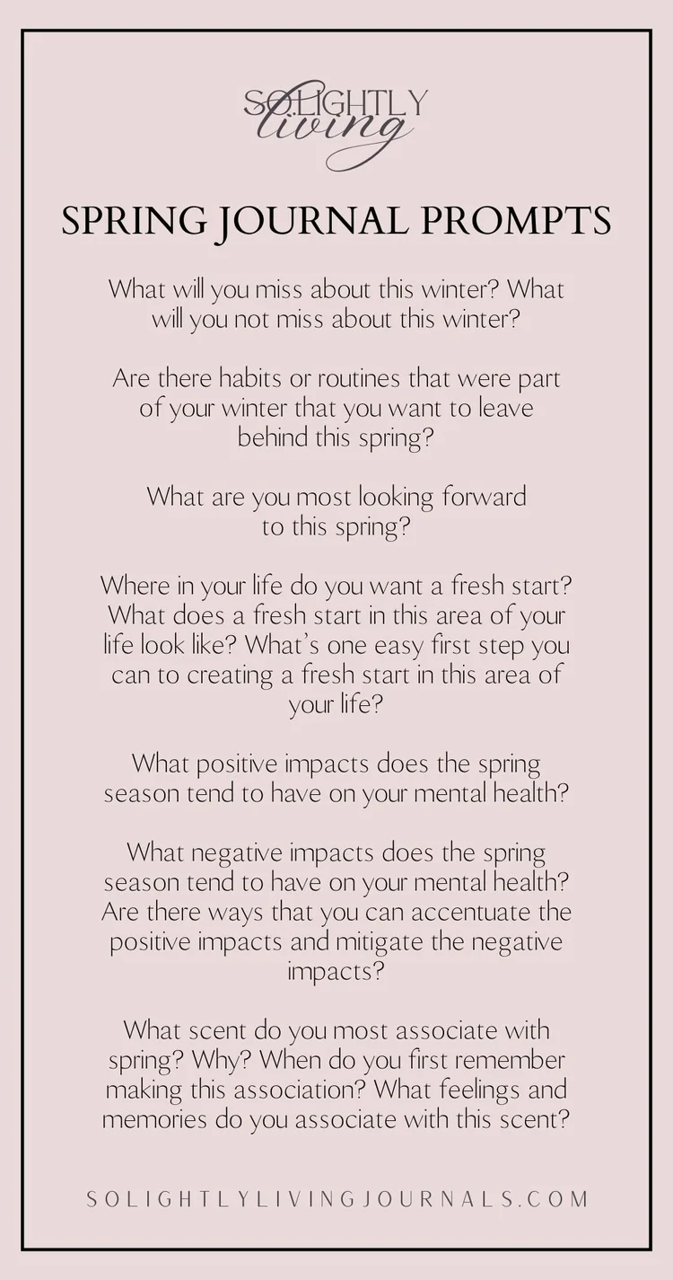Spring Journal Prompts To Inspire Renewal