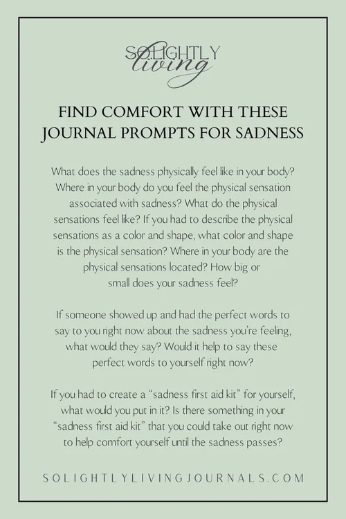 Find Comfort With These Journal Prompts For Sadness