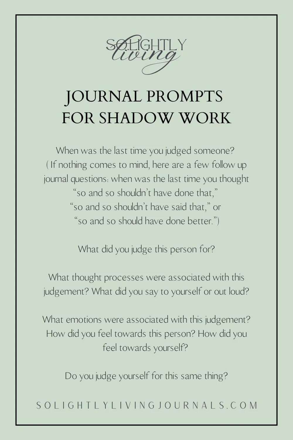 Journal Prompts for Shadow Work | Conquering Self Judgement & Meeting ...