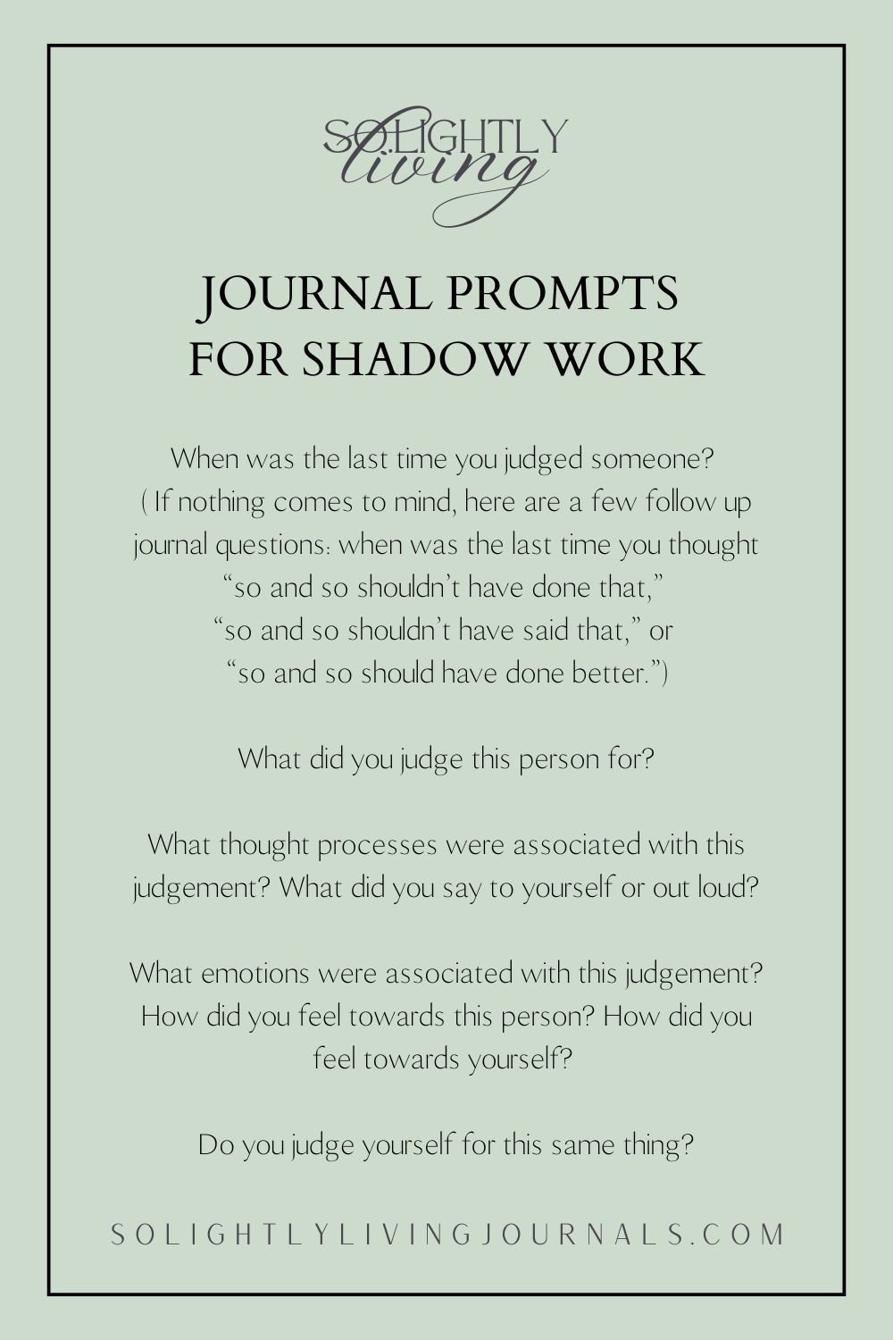 Journal Prompts for Shadow Work | Conquering Self Judgement & Meeting ...