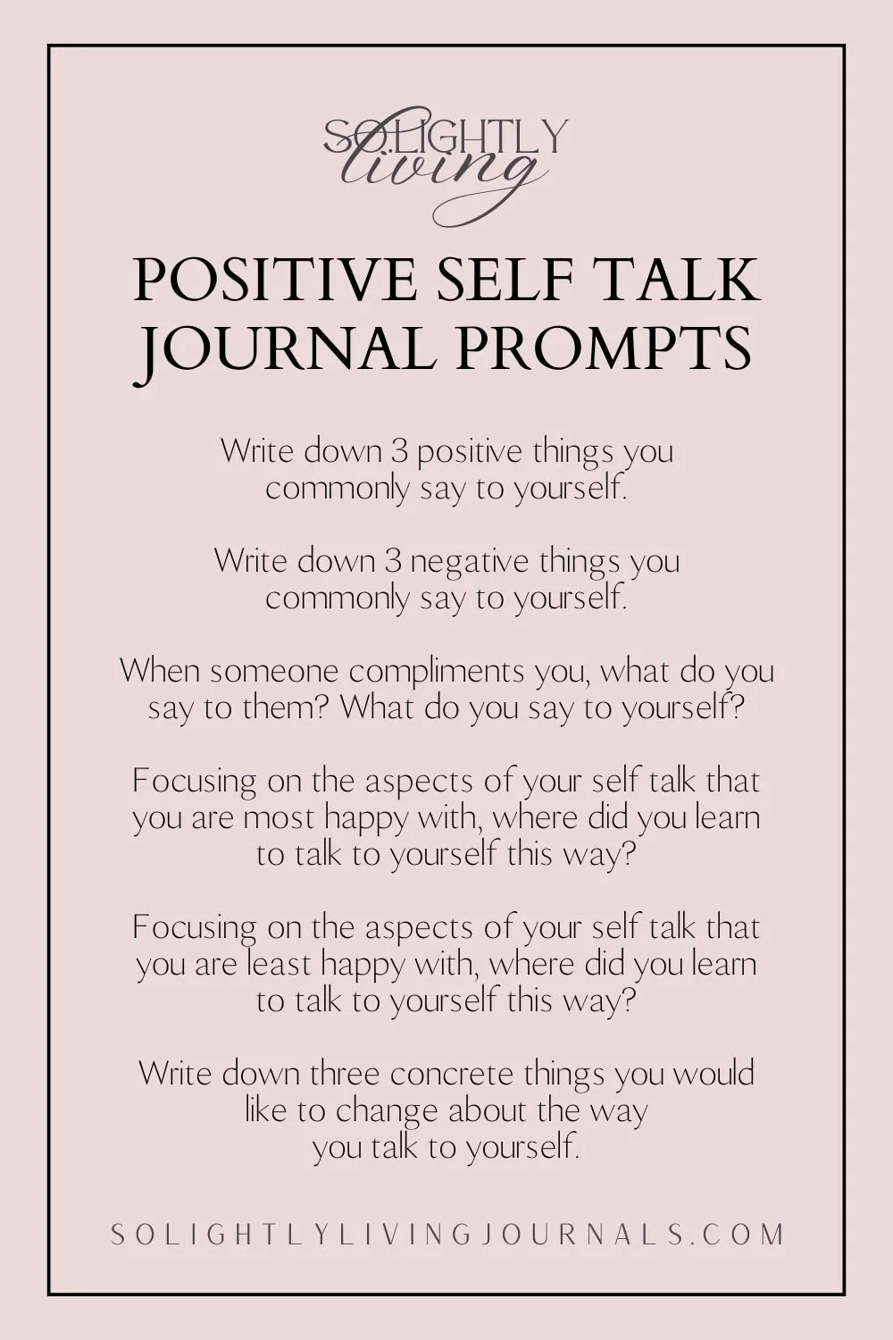 Journal Prompts for Positive Self Talk