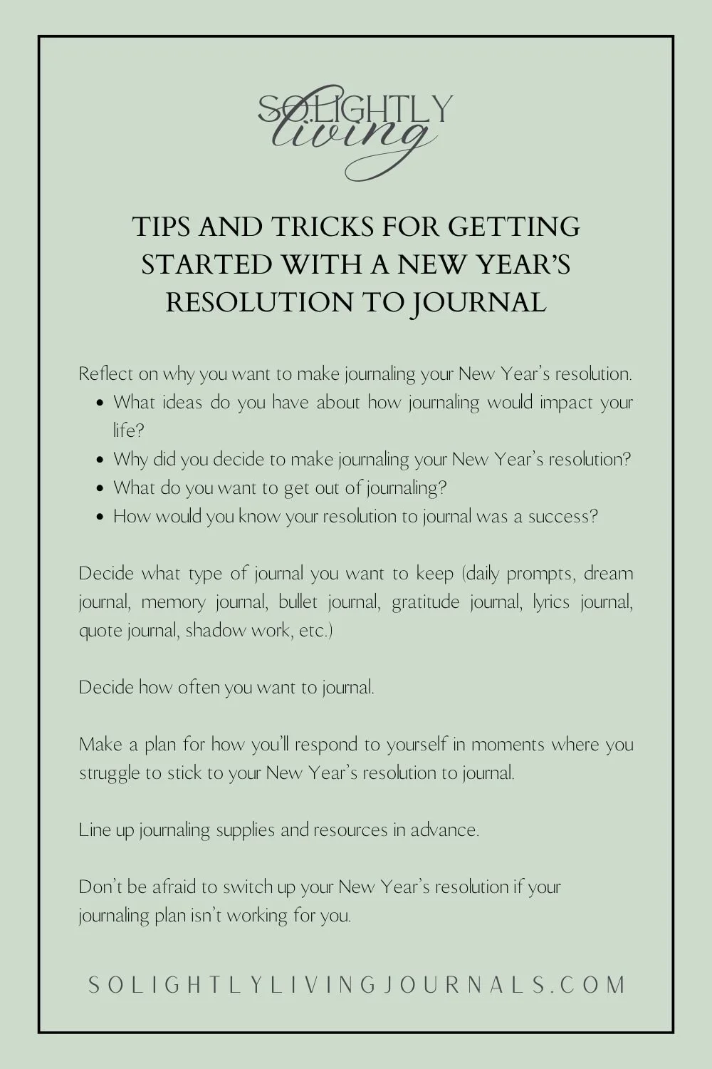 New Year's Resolution: Journal This Year!