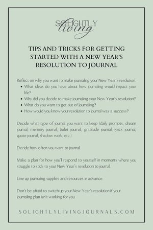 New Year's Resolution: Journal This Year!