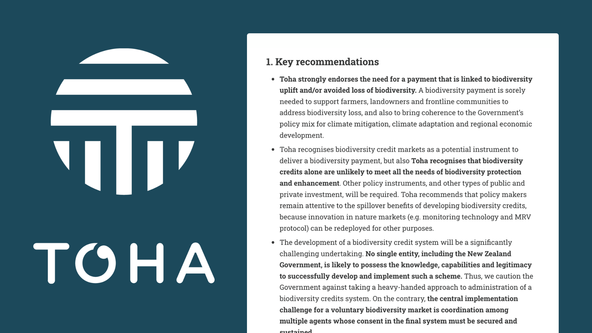 Network Announcements — The Toha Network
