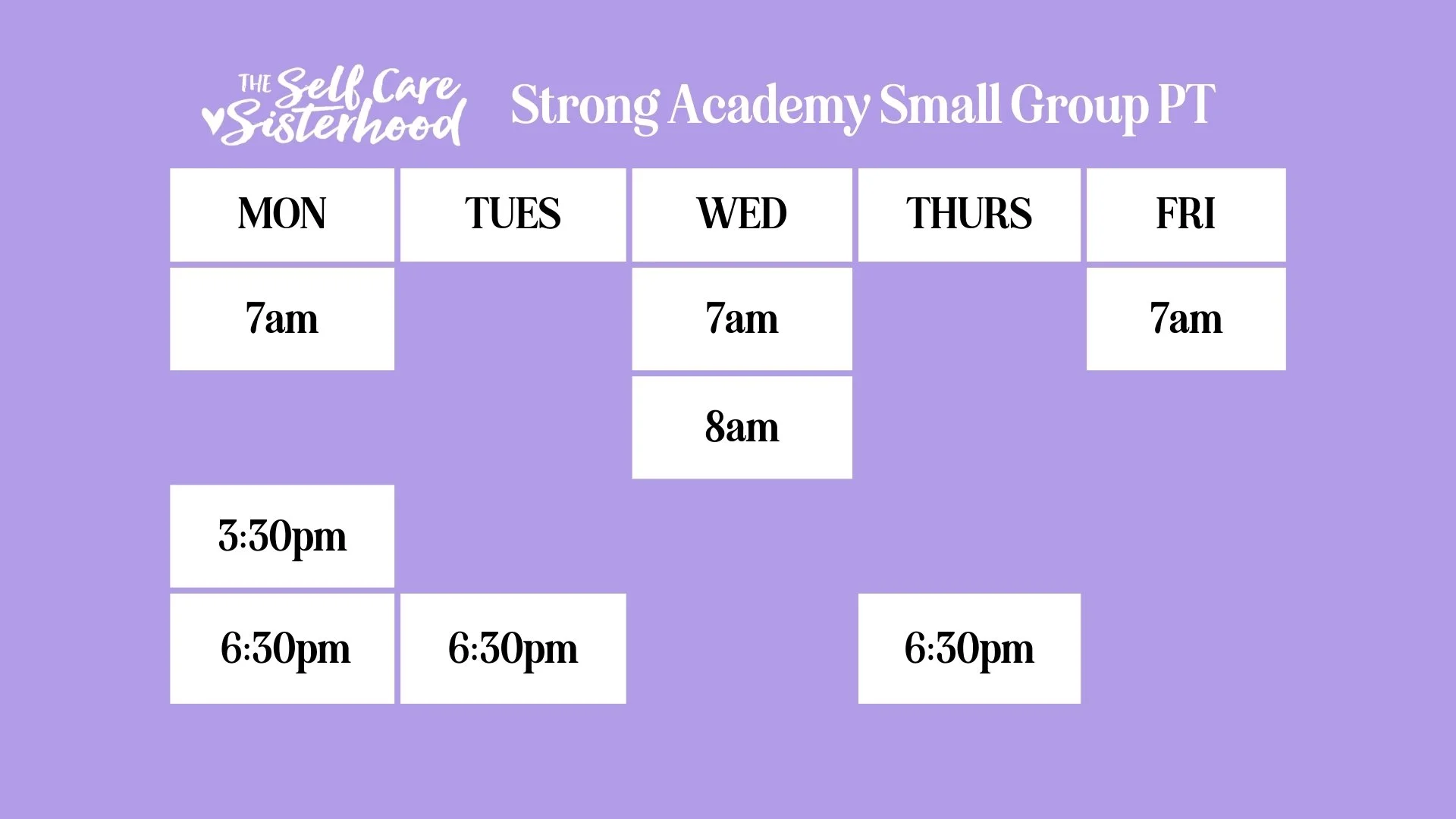 Strong Academy Semi Private PT — The Self Care Sisterhood