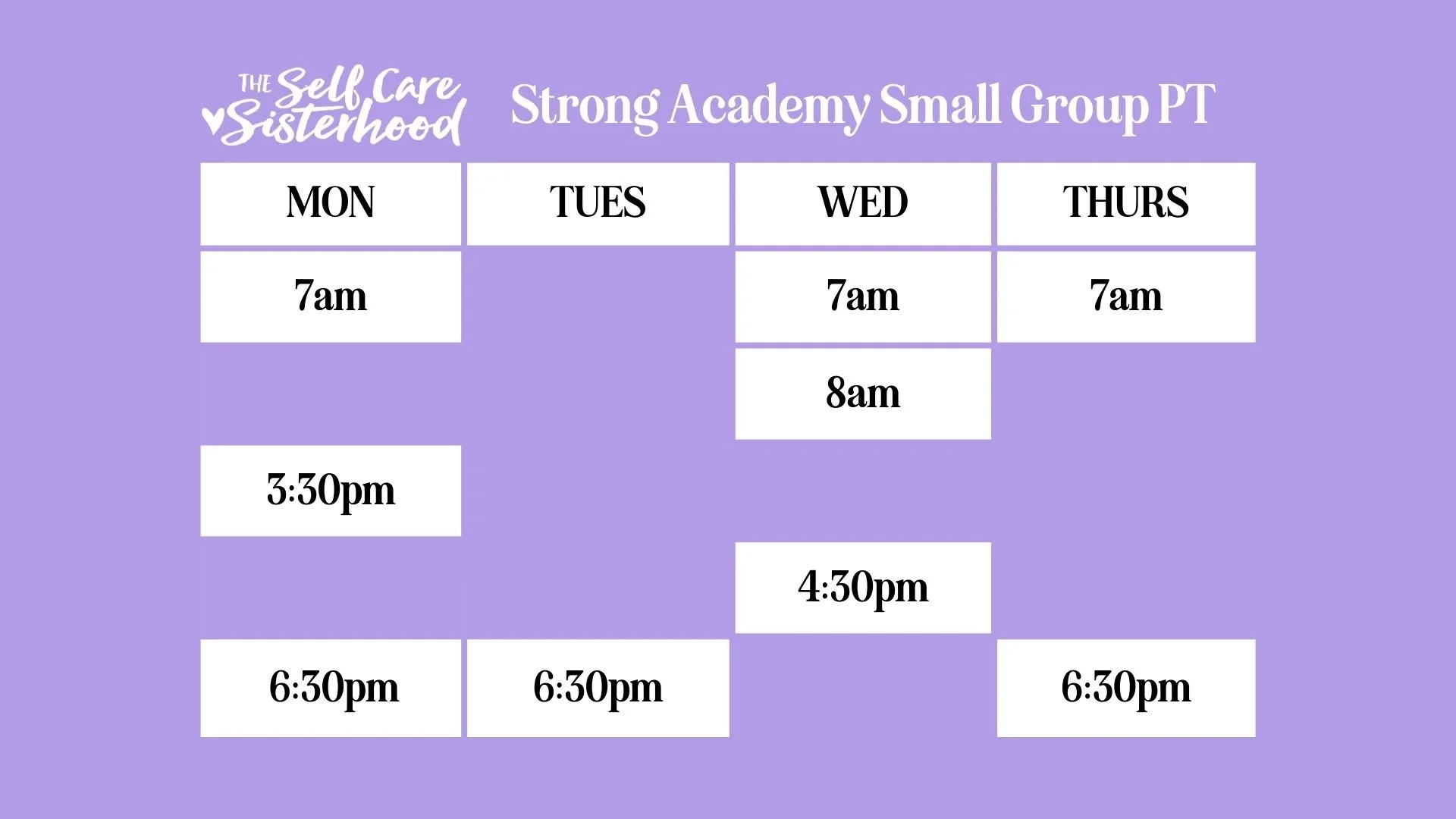 Strong Academy Semi Private PT — The Self Care Sisterhood