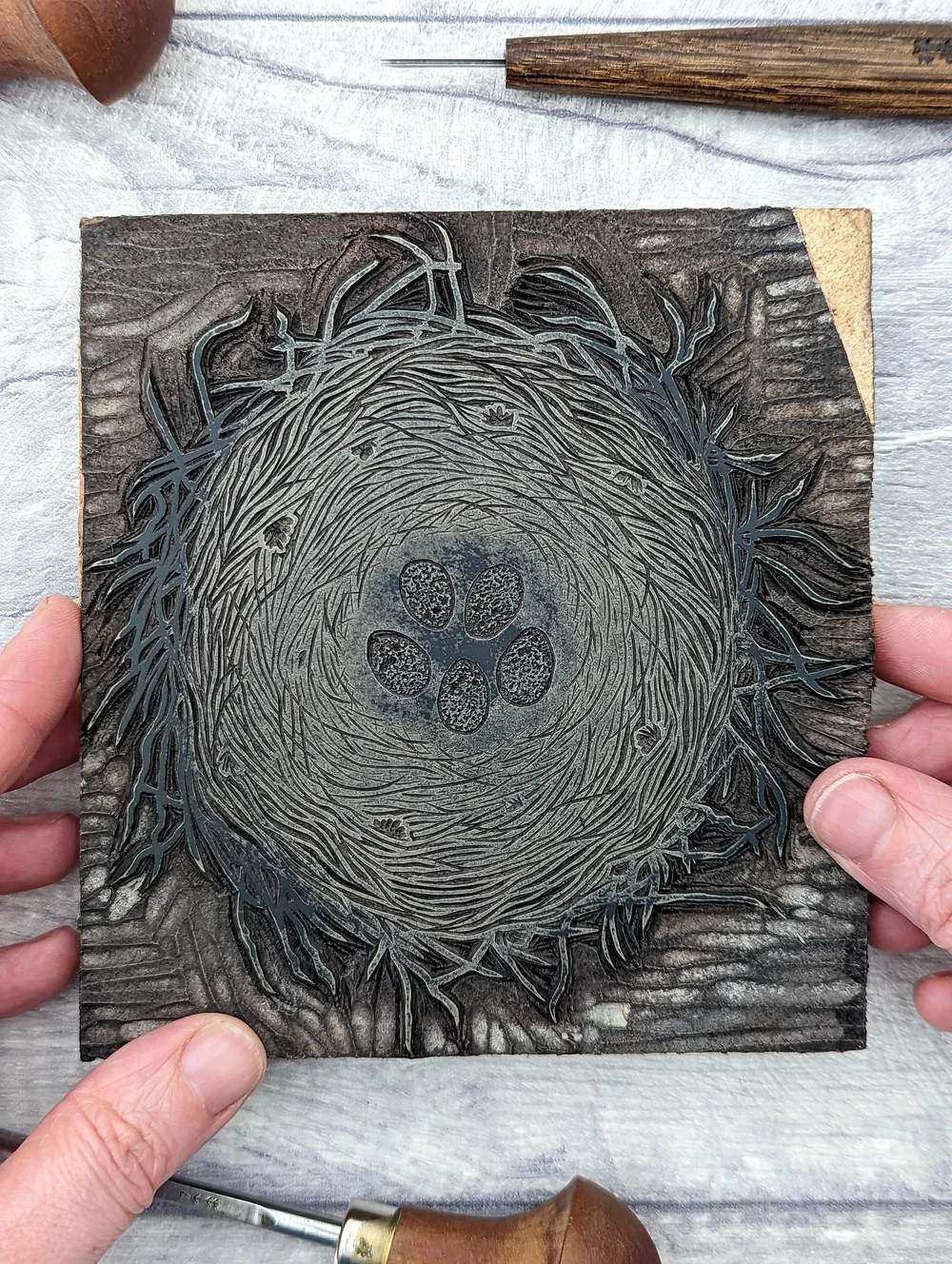 'Star Catcher' Linocut — Frankie Brown
