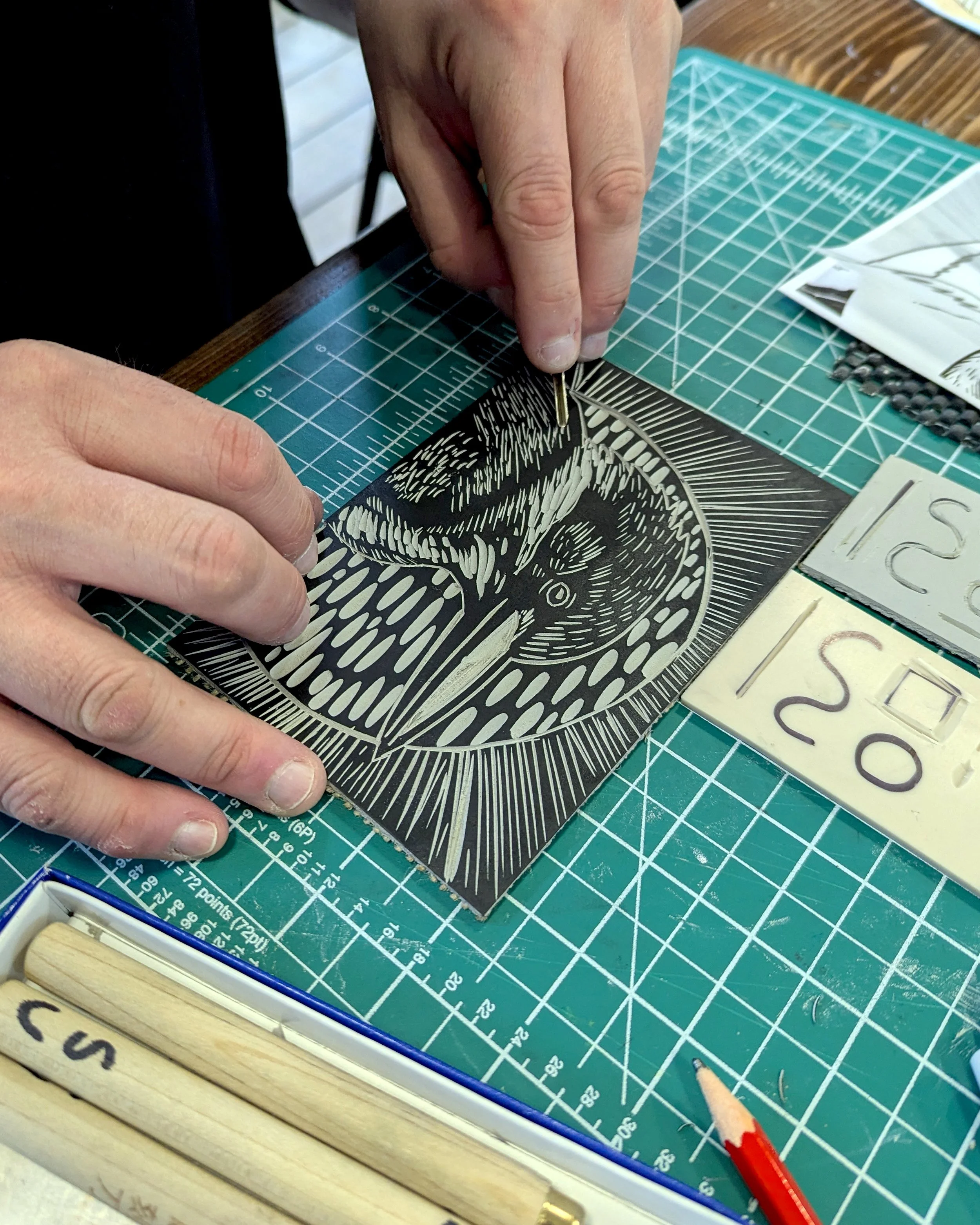 Introduction to Linocut Workshop — Frankie Brown