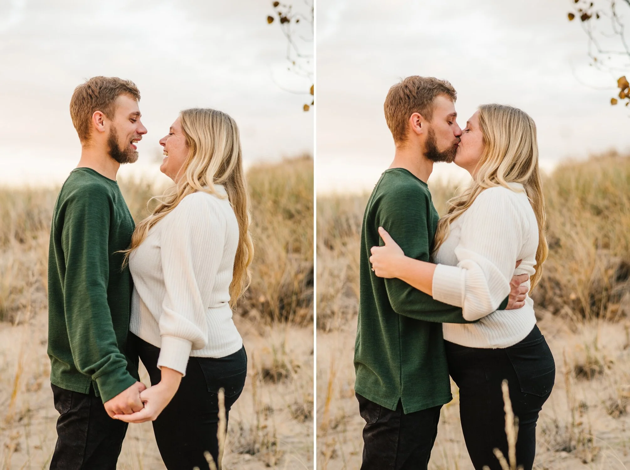 Grand Haven, Michigan Sunset Engagement Session