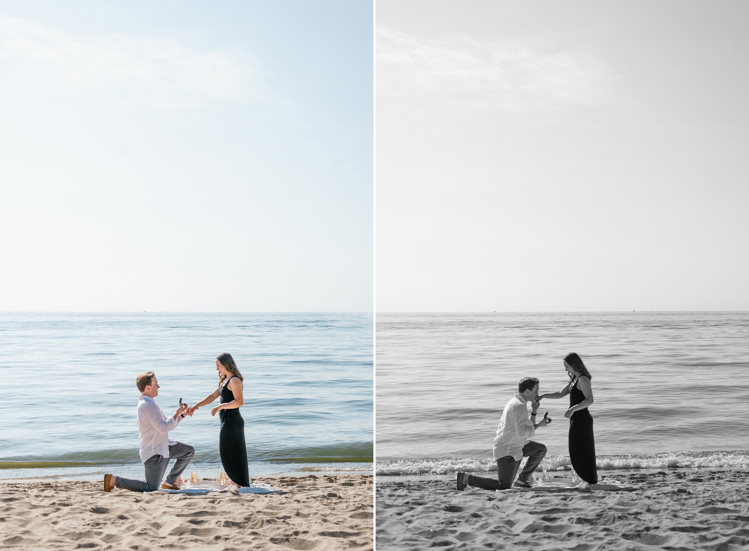 Summer Beach Proposal at Oval Beach | Saugatuck, Michigan