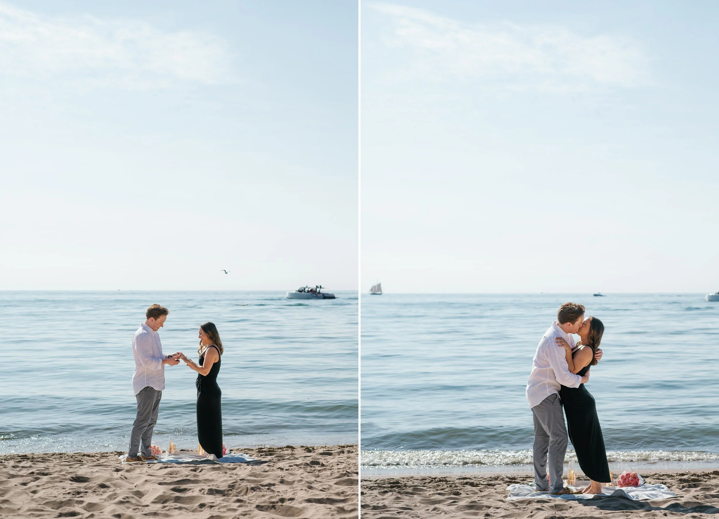 Summer Beach Proposal at Oval Beach | Saugatuck, Michigan