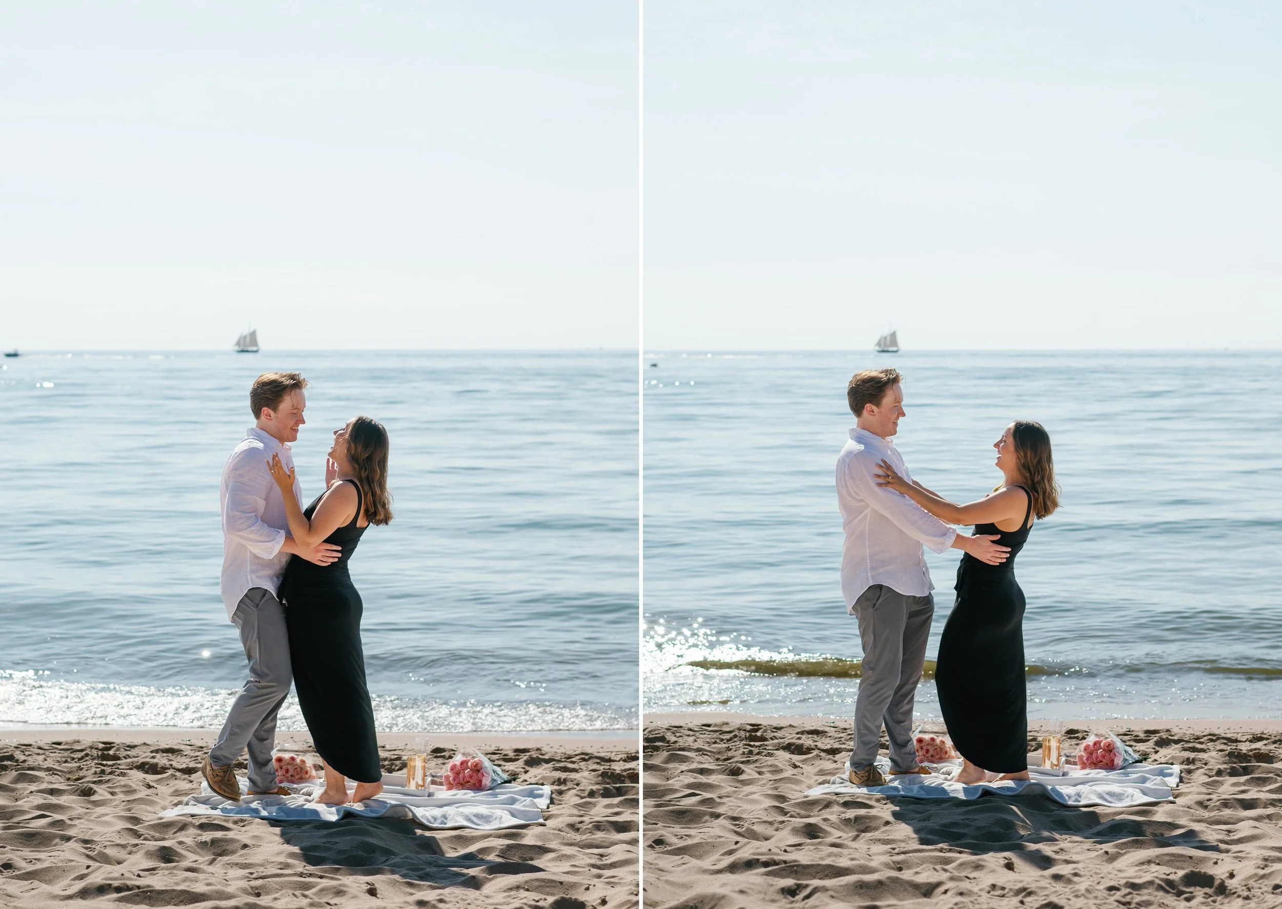 Summer Beach Proposal at Oval Beach | Saugatuck, Michigan