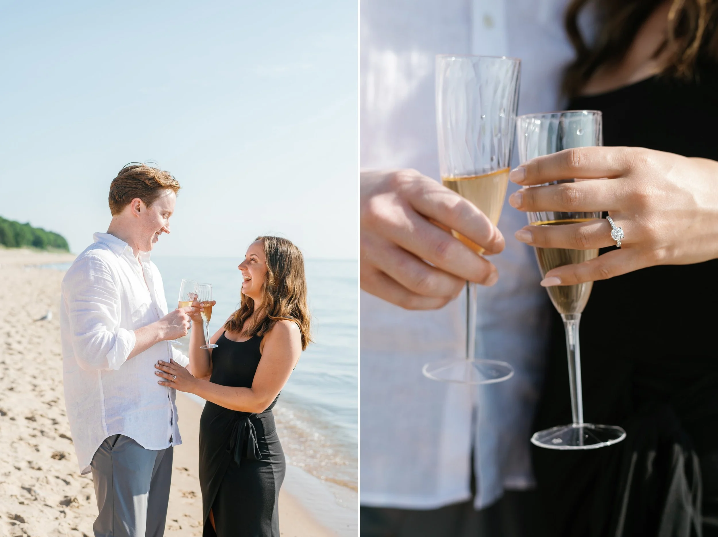 Summer Beach Proposal at Oval Beach | Saugatuck, Michigan