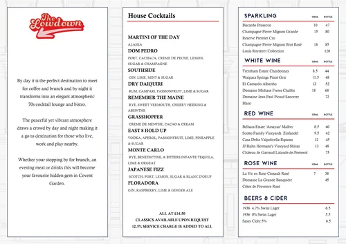 MENU — the lowdown