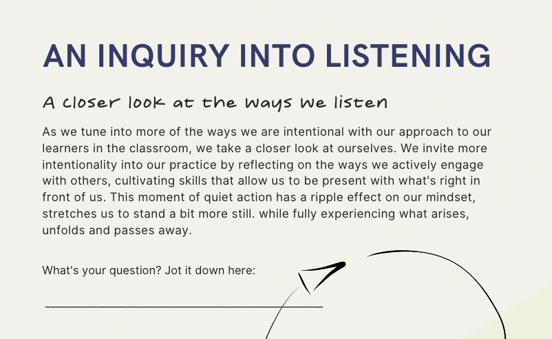 Leading With Inquiry | Get Involved