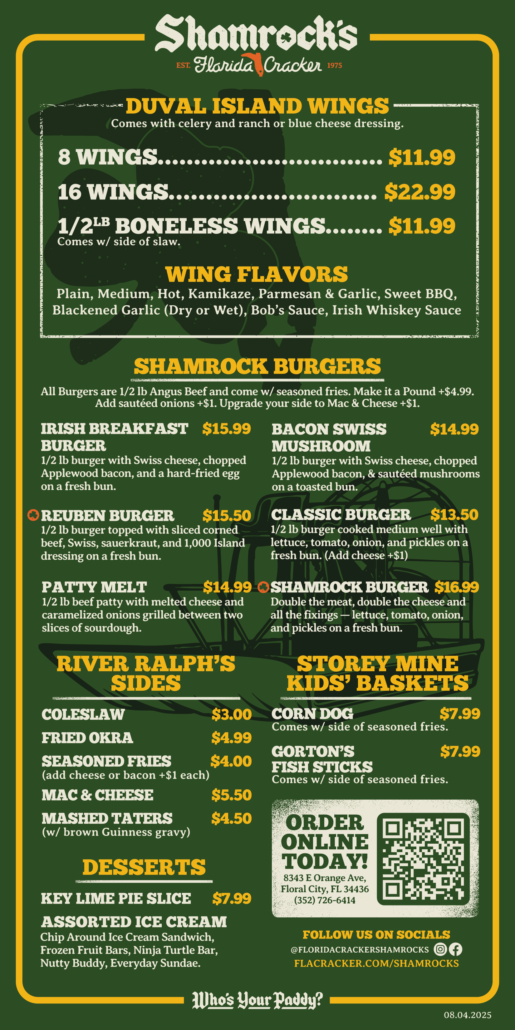 Florida Cracker Shamrock's — FLORIDA CRACKER - The Original Floridian