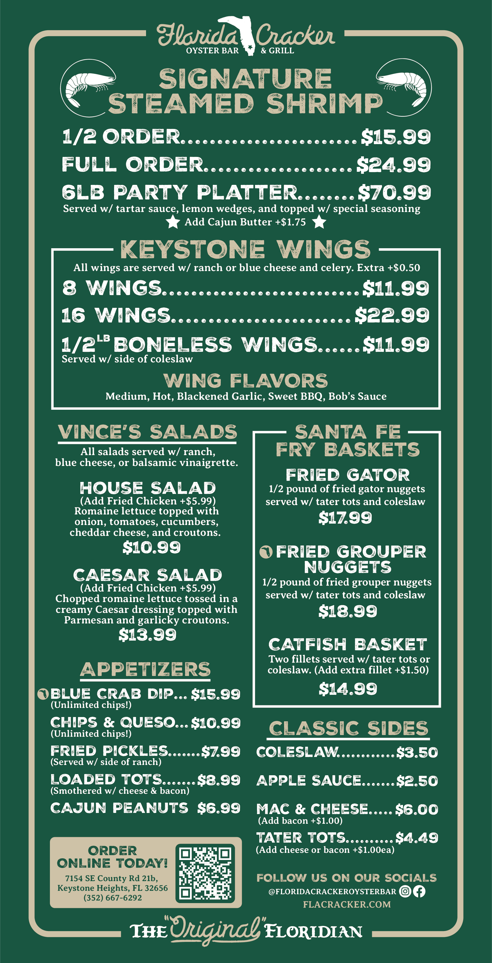 Florida Cracker Oyster Bar & Grill — FLORIDA CRACKER - The Original ...