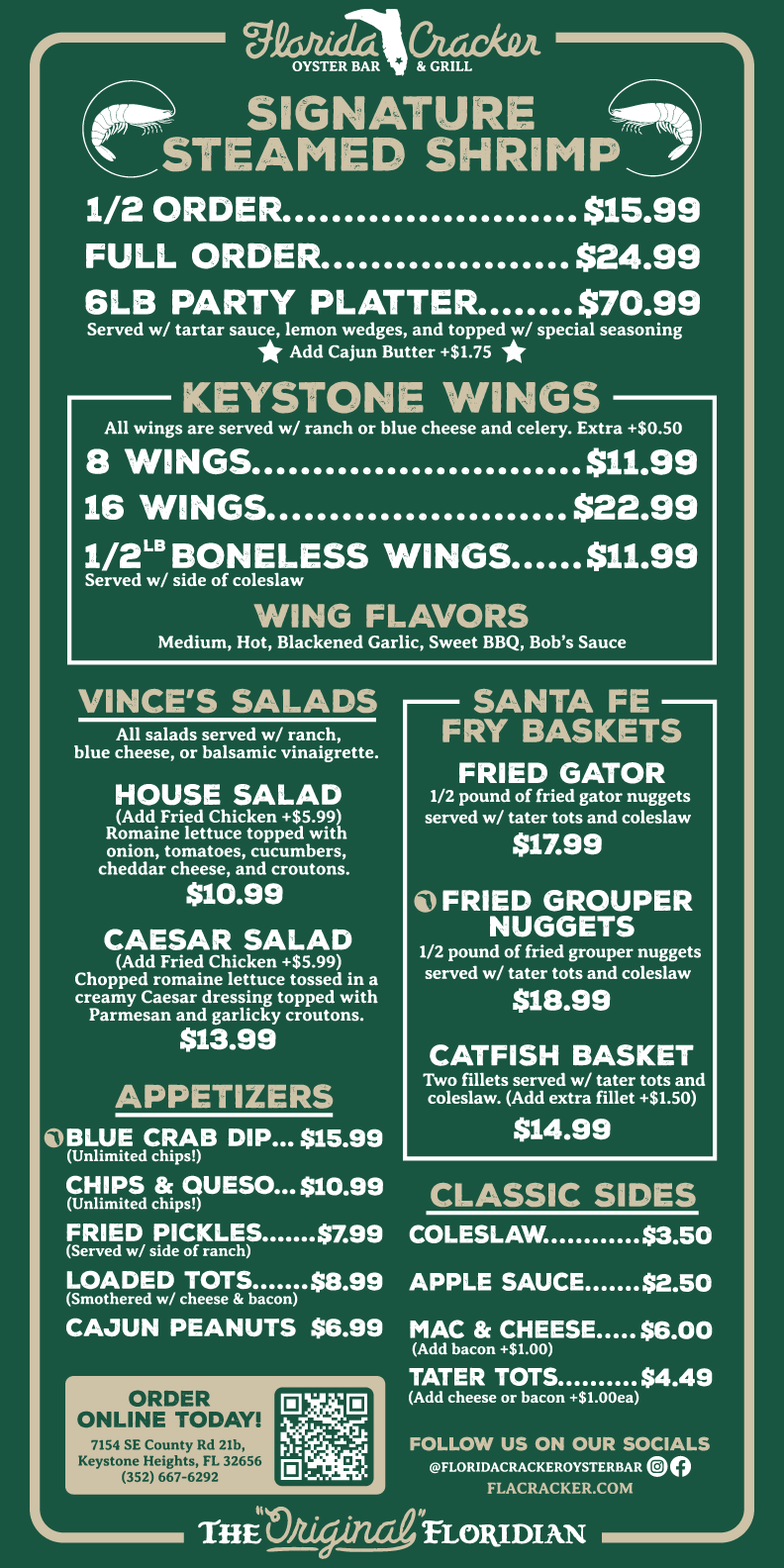 Florida Cracker Oyster Bar & Grill — FLORIDA CRACKER - The Original ...