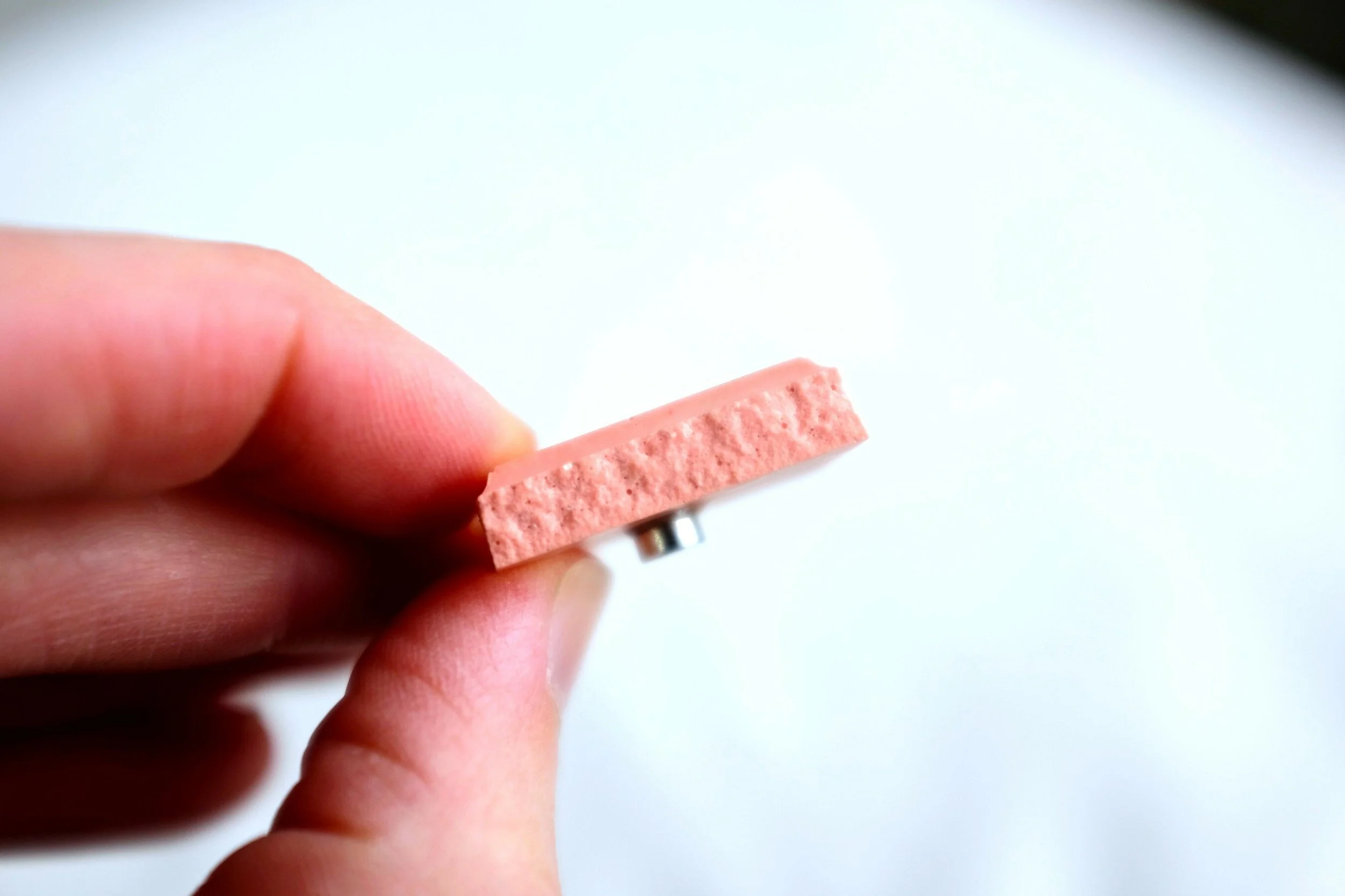 A Ruby Chocolate Pin Badge made with Jesmonite - a great gift for ...