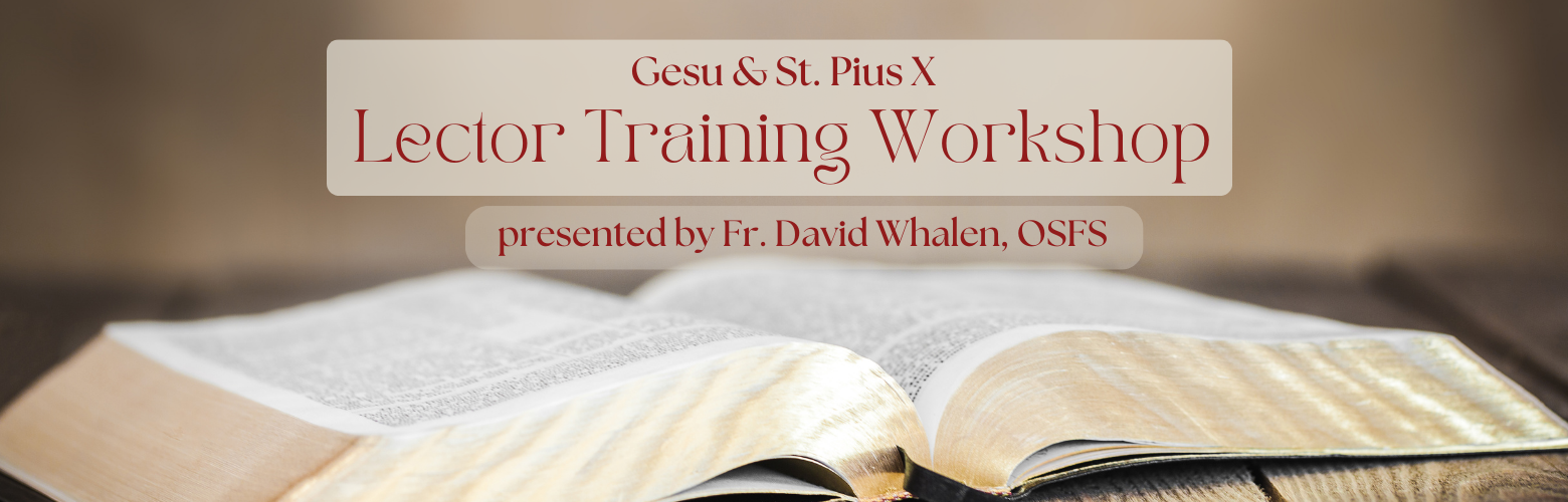 Lector Training Workshop — Gesu Catholic Church