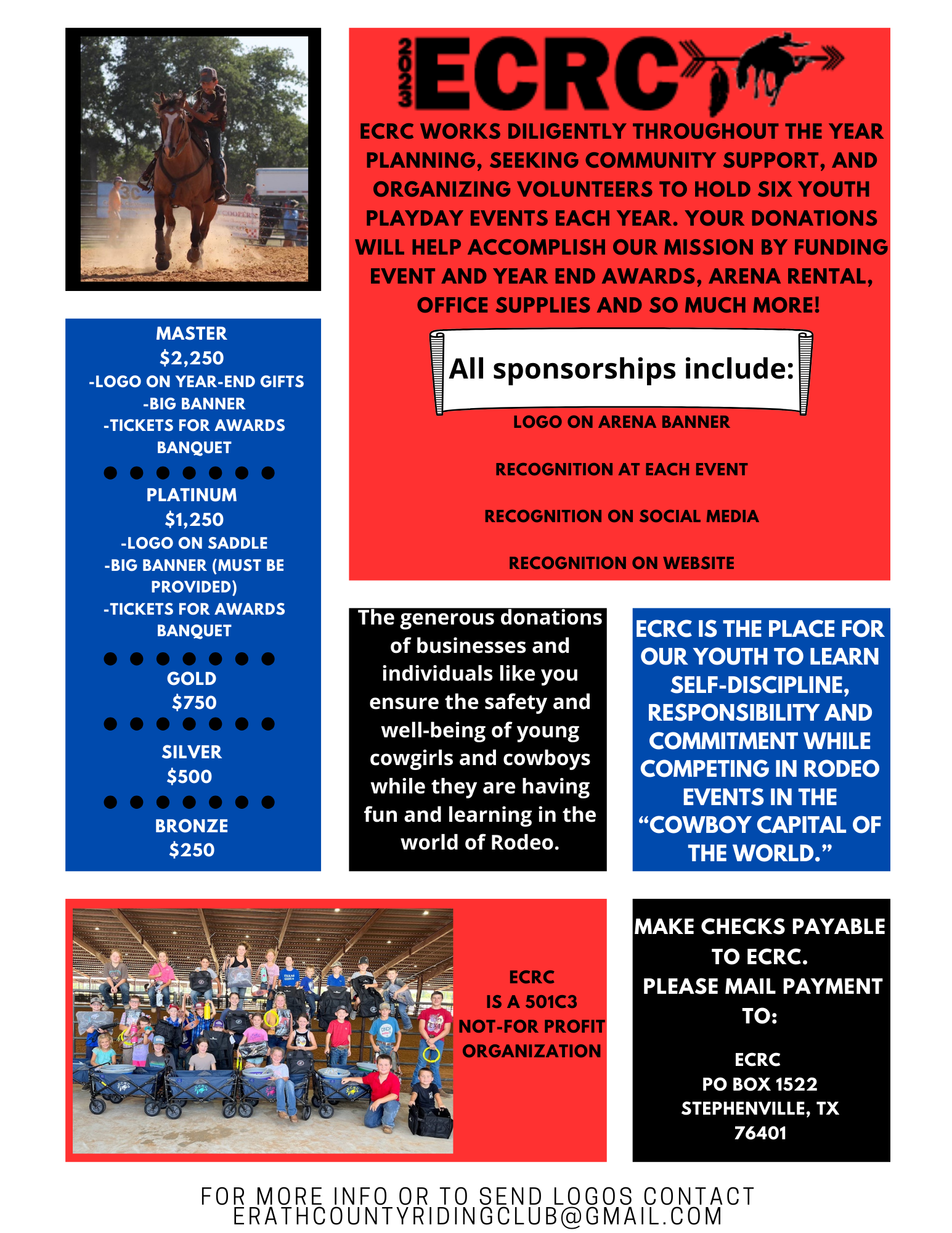 Sponsorship Opportunities — Erath County Riding Club
