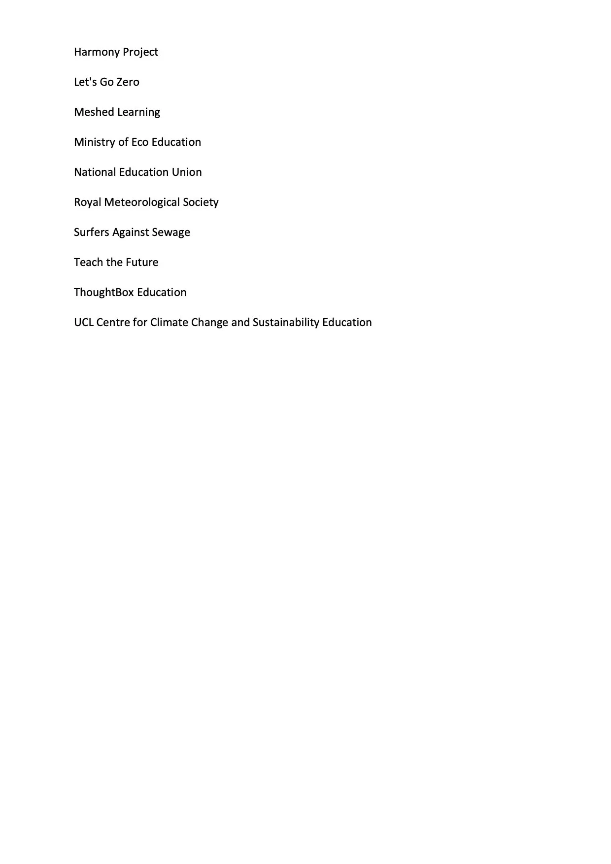 > Open letter to the DfE — Education Climate Coalition