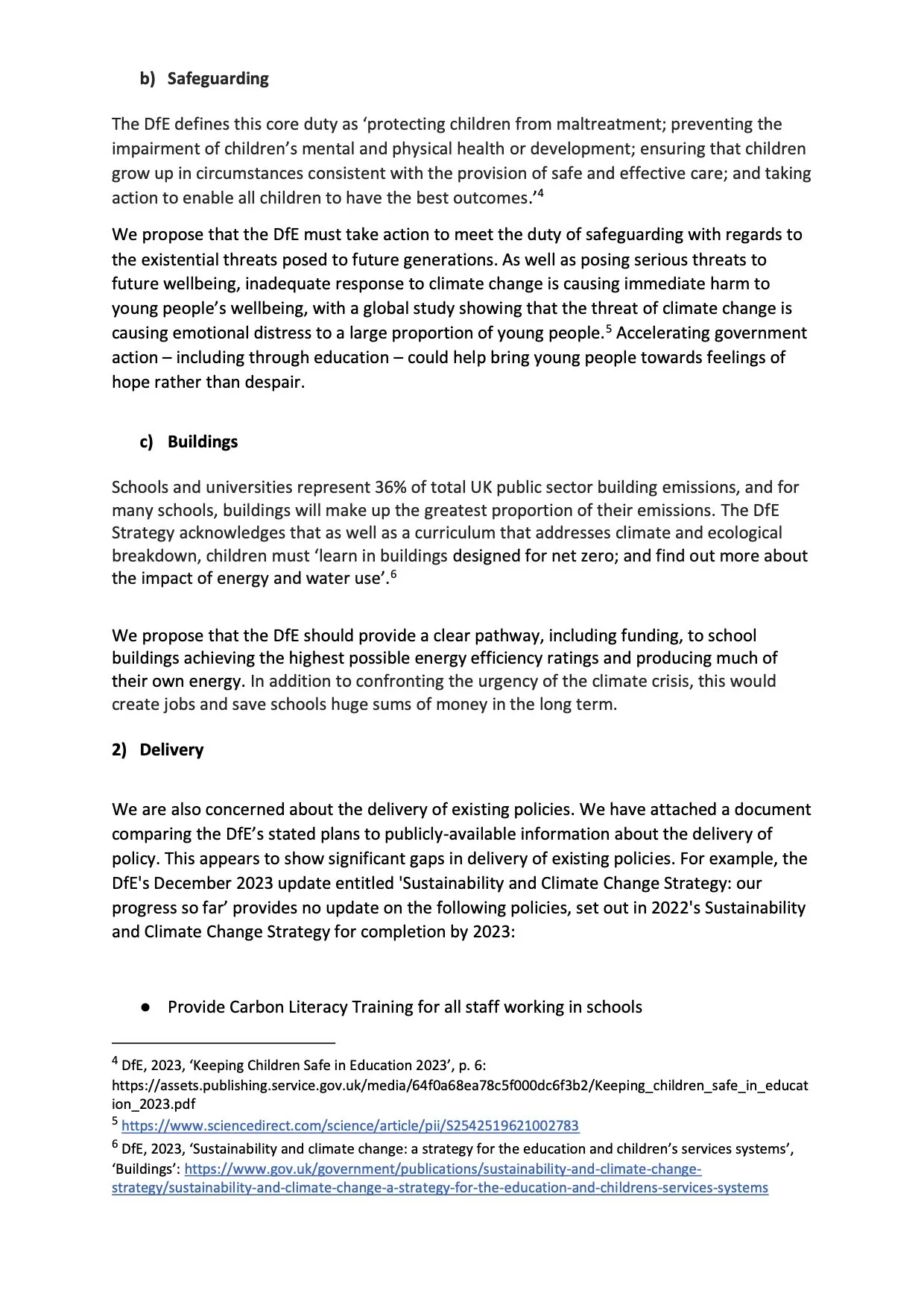 > Open letter to the DfE — Education Climate Coalition