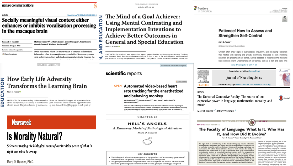 ALL OF Marc D. Hauser’s Articles — Marc D Hauser