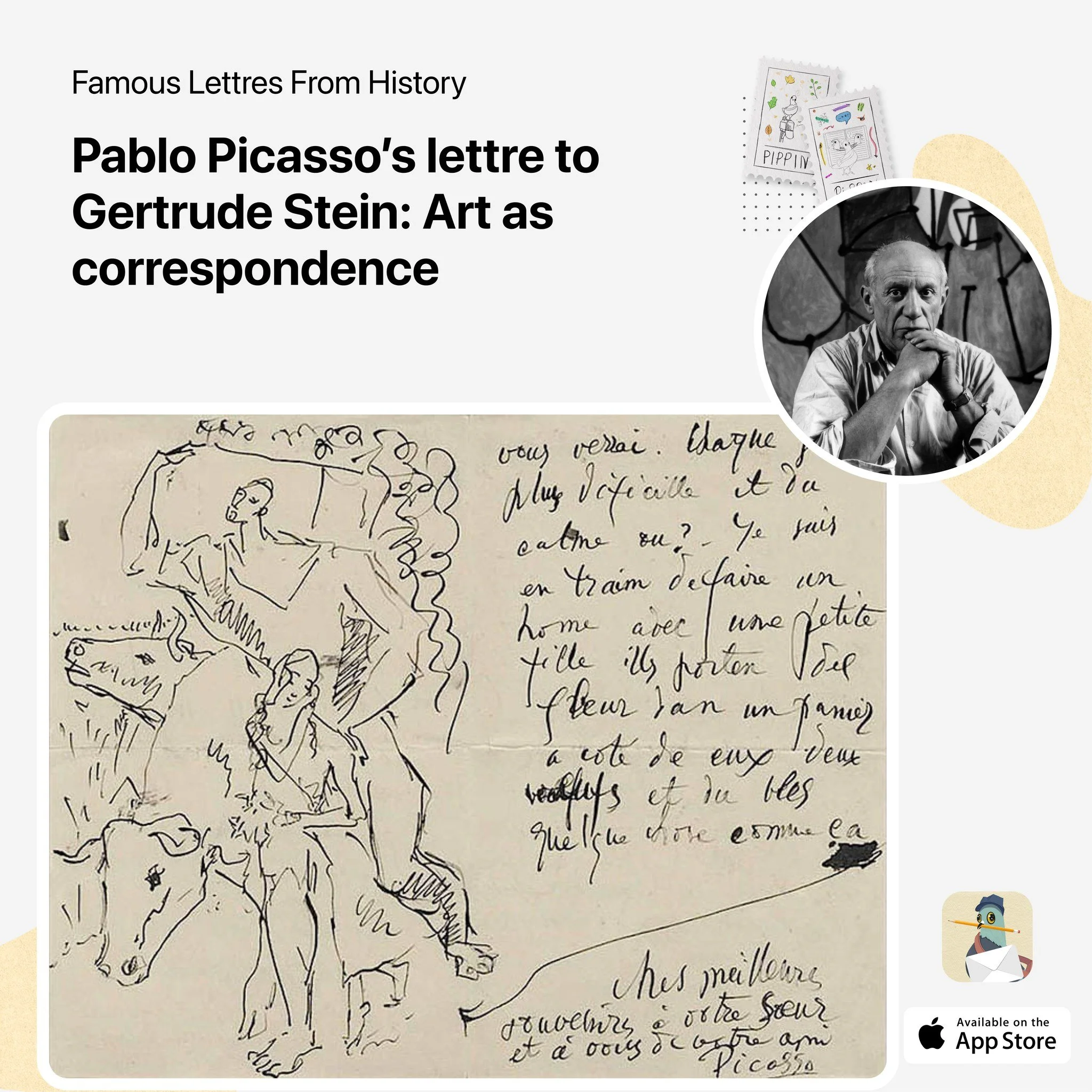 Pablo Picasso’s lettre to Gertrude Stein: Art as correspondence ...