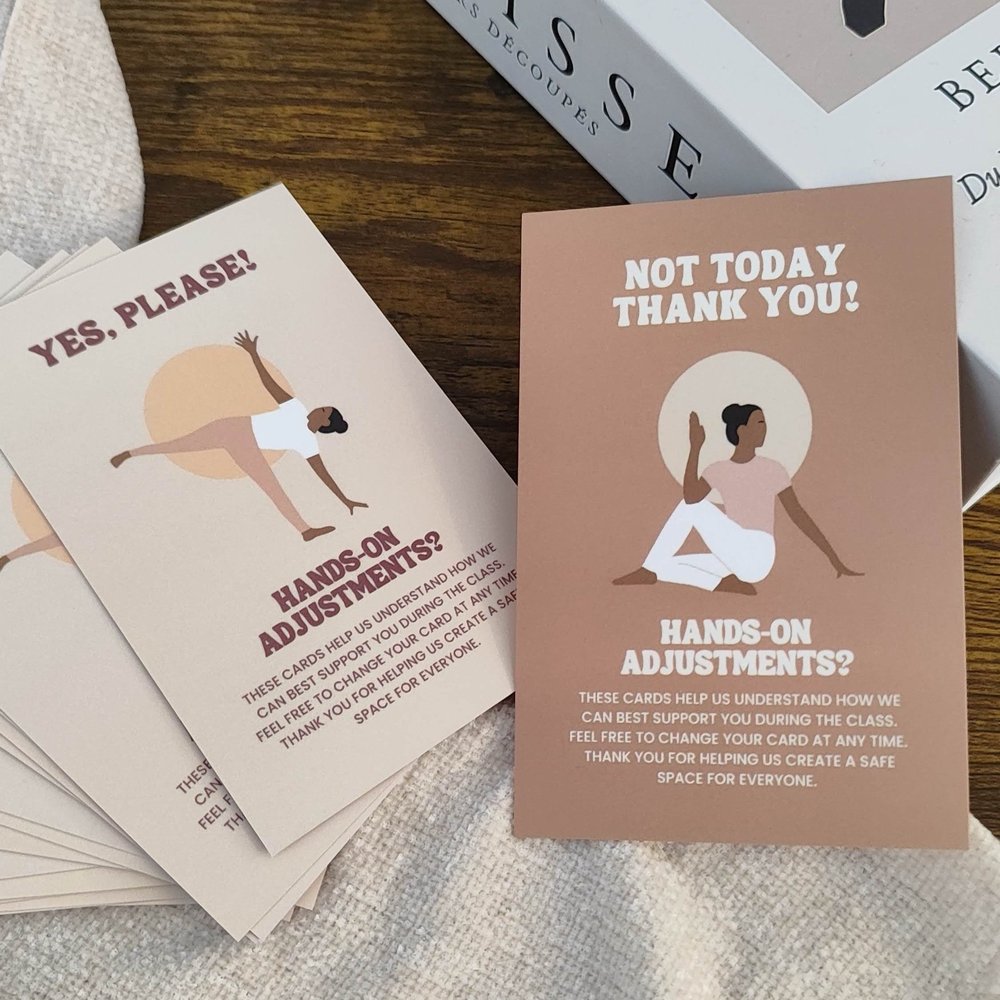 Yoga Adjust Consent Cards - Why are they important in a yoga class ...