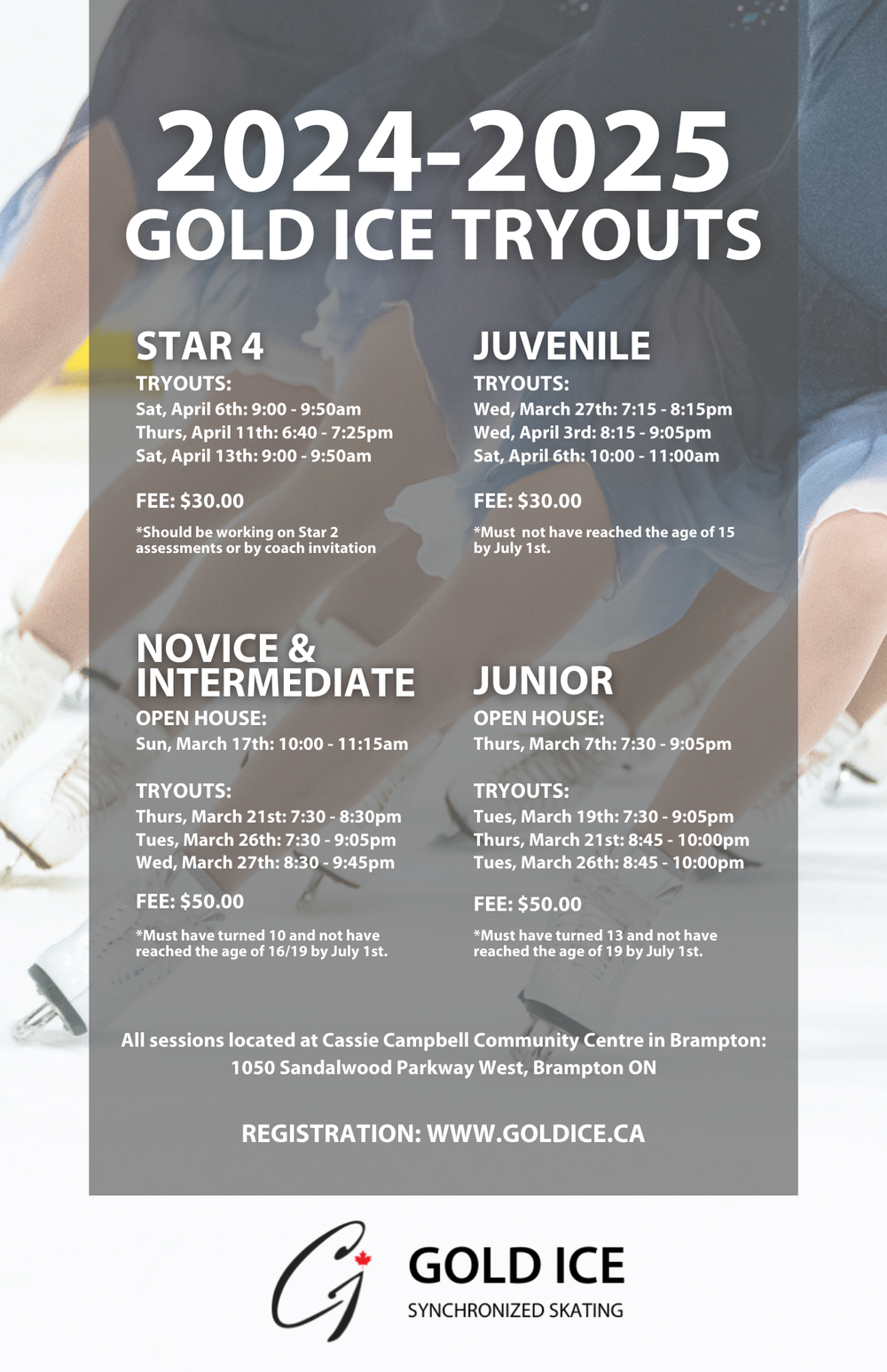 2024-2025 Gold Ice Tryouts — Gold Ice Synchronized Skating