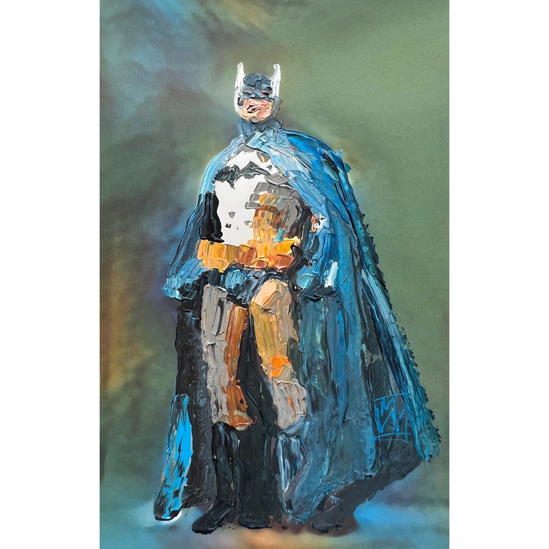 Blurred The Flash Textured Original Palette Knife Painting Comic Art ...