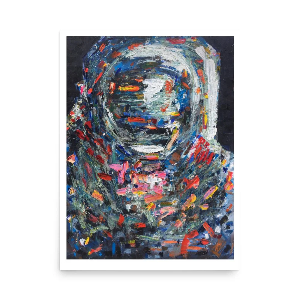 Limited Fine Art Print of American Moon Landing Astronaut Pastel ...