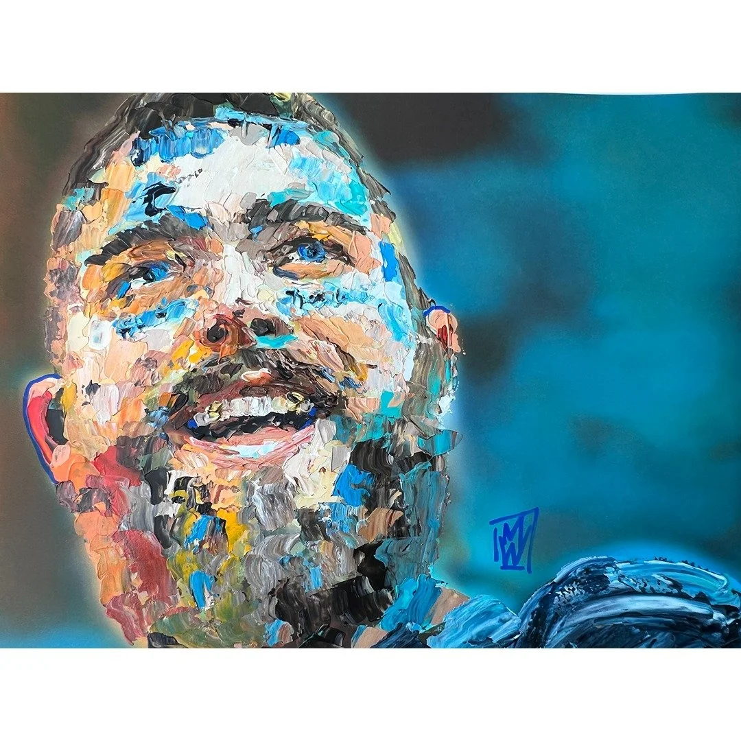 Original Big Suit David Byrne Painting Wall Art — Mike Wehner Art