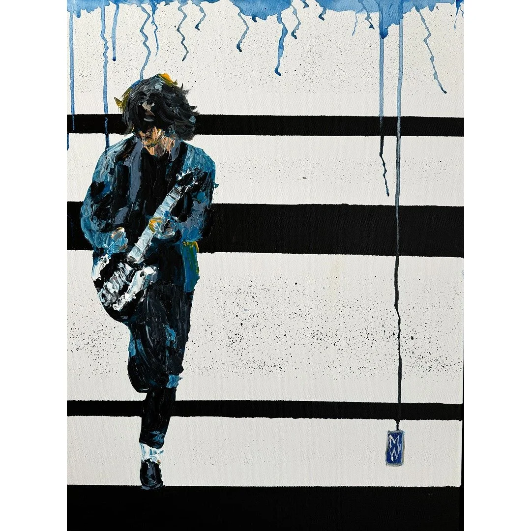 Original Jack White Canvas Impasto Painting Wall Art — Mike Wehner Art