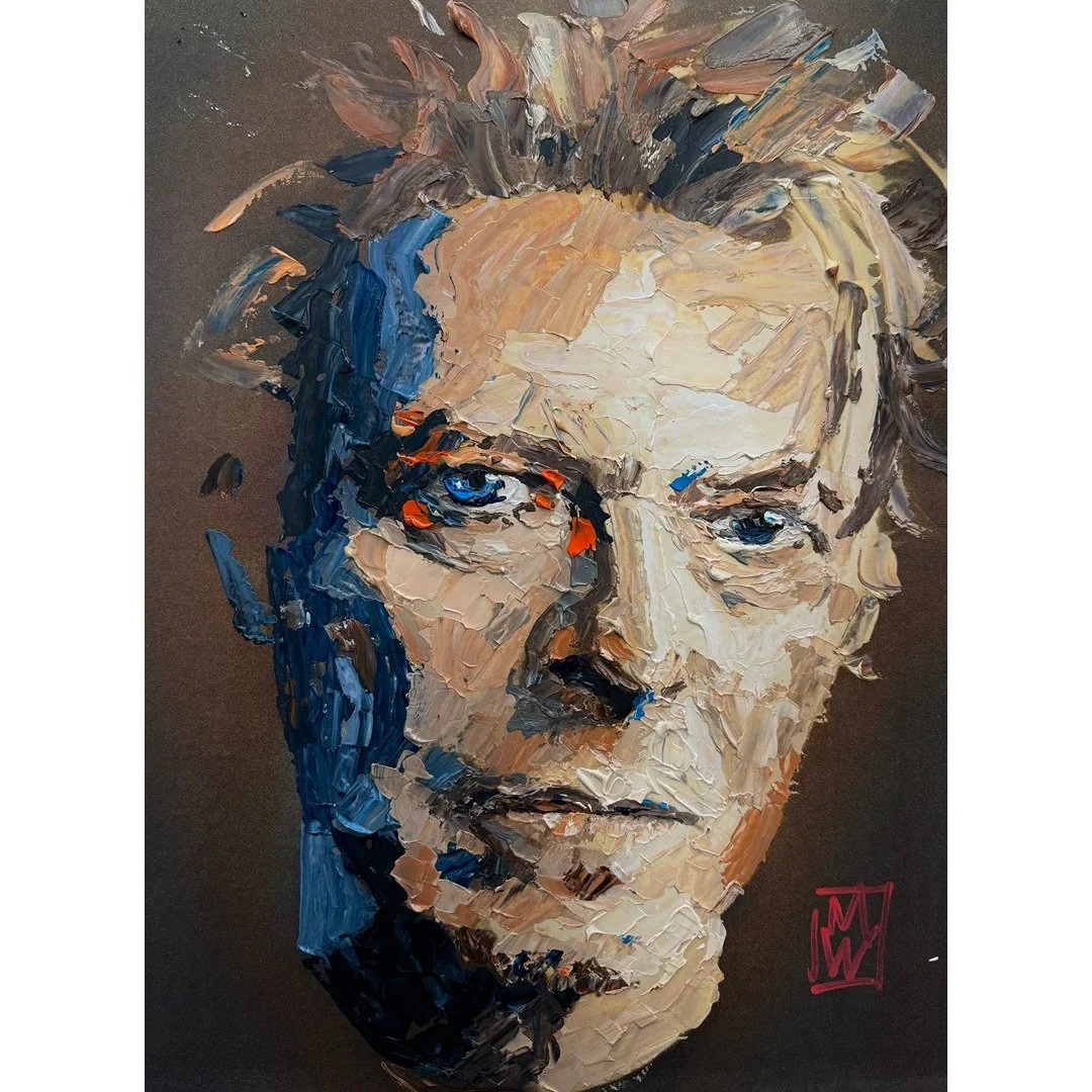 Original Kurt Cobain Smoking with Glasses Impasto Portrait Painting ...