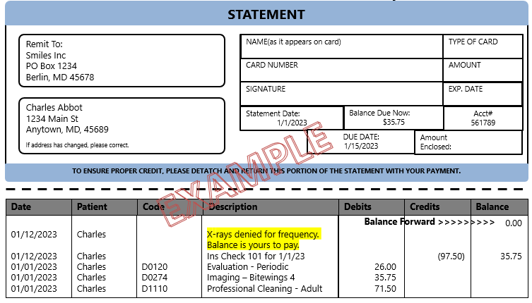 How To Add A Note To A Statement When Posting An EOB In Eaglesoft — THE ...