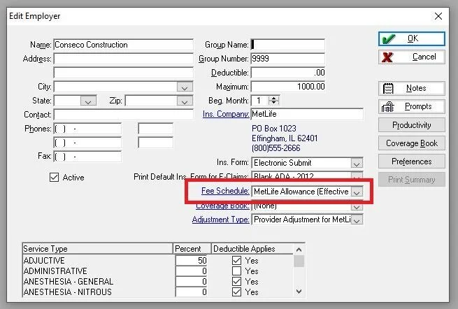 Fee Schedule Setup and Use in Eaglesoft - How Andre Does It! — THE CREW ...