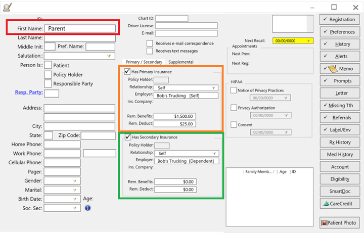 How Andre Sets Up Primary and Dependent Employer/Coverage Plans in ...