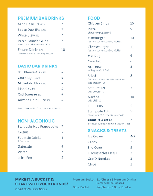 Food & Drinks — Mustang Waterpark