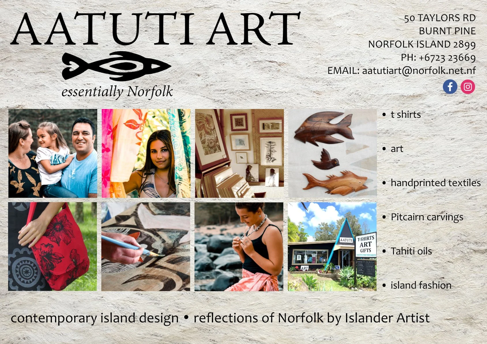 Aatuti Art Norfolk Island — Pinetree Tours
