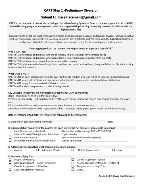 Coordinated Access Round Table — Lethbridge Housing Authority