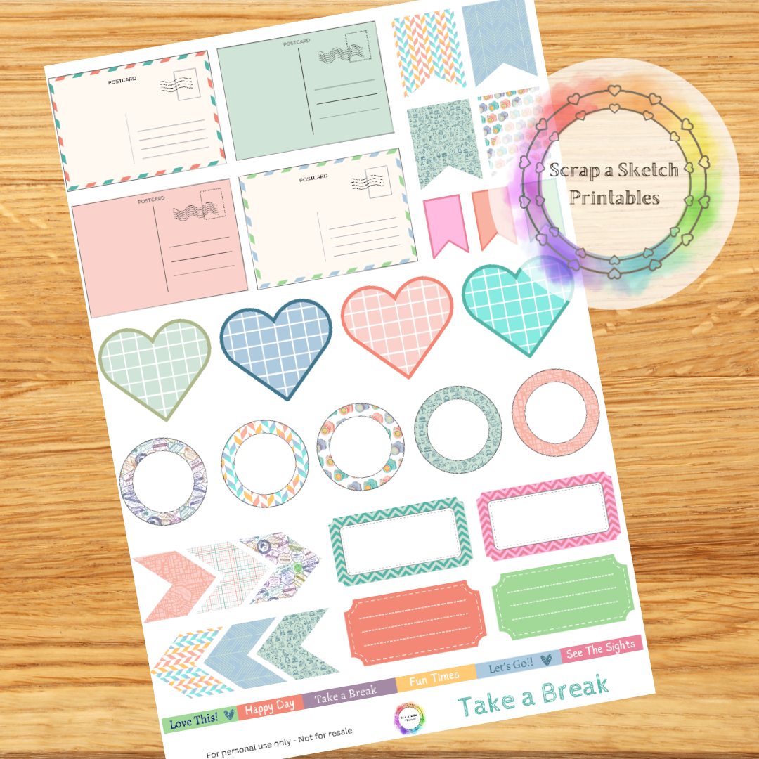 Take a Break Journalling Elements — Scrap a Sketch