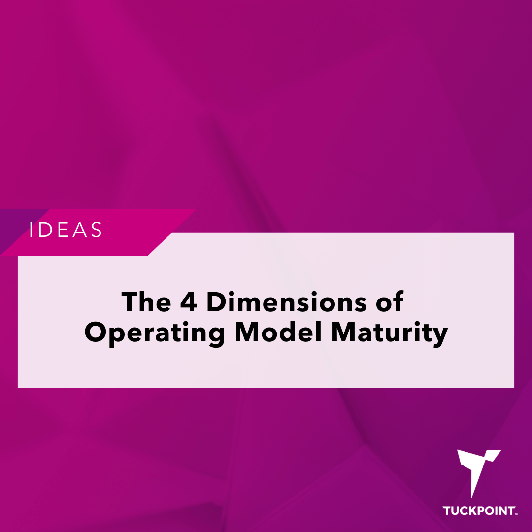 The 4 Dimensions of Operating Model Maturity — Tuckpoint