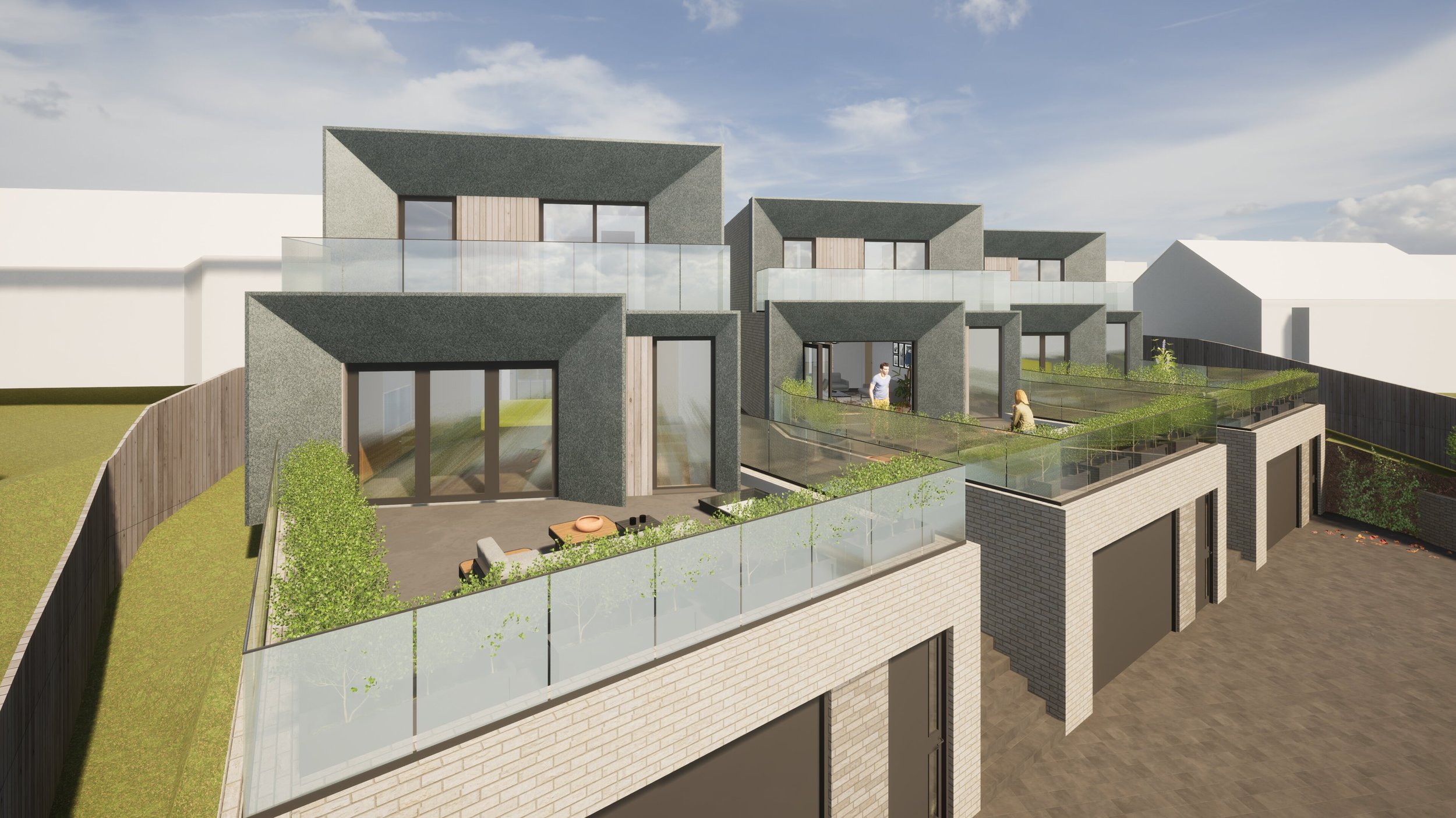 HA015 Ovingdean Houses — Hampson Architects