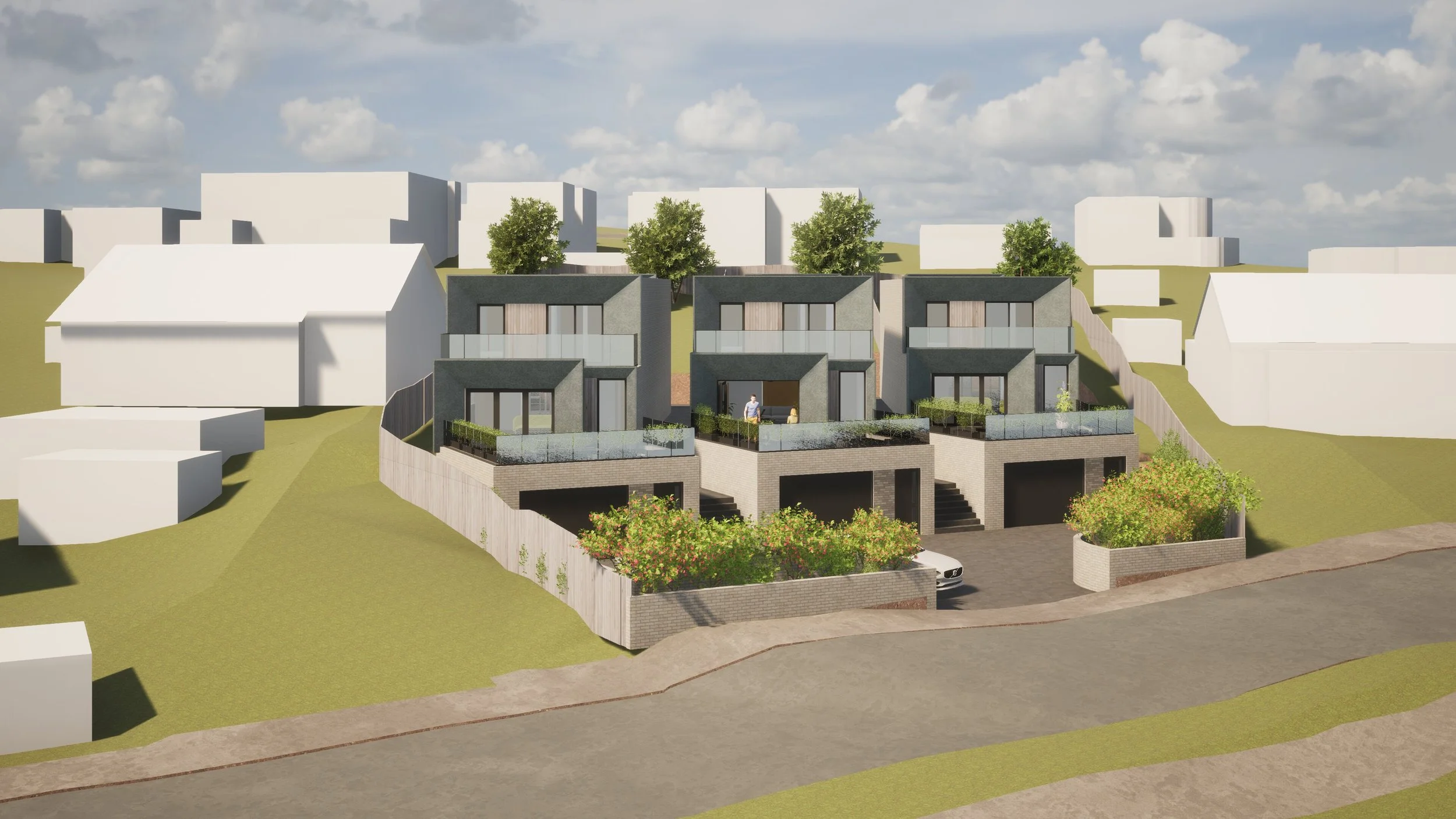 HA015 Ovingdean Houses — Hampson Architects