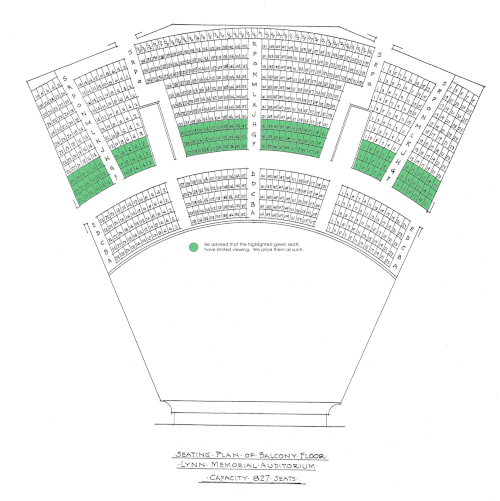 Seating — Lynn Memorial Auditorium - Premier Live Events Venue