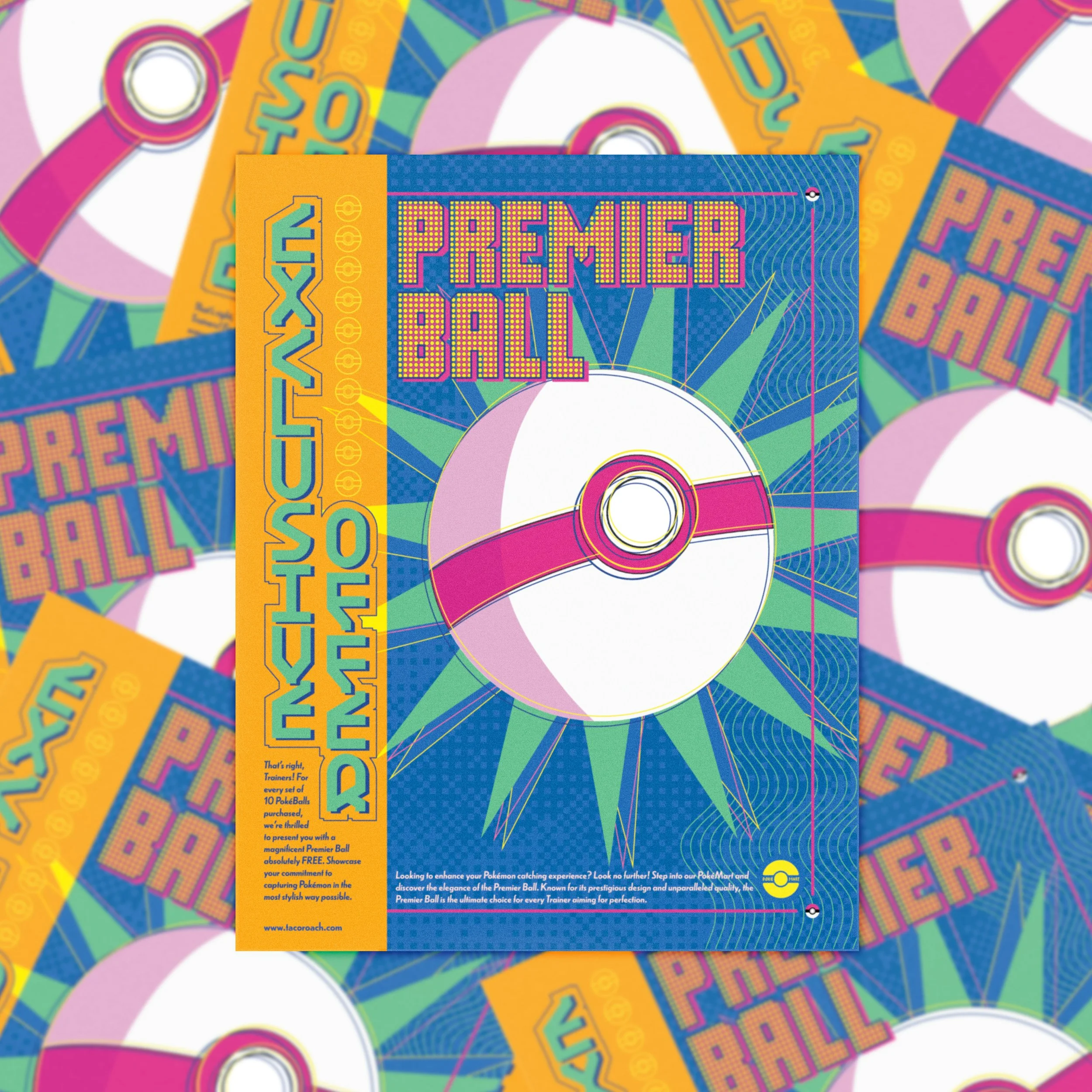 Great Ball Pokémon Advert Poster Print — Tacoroach