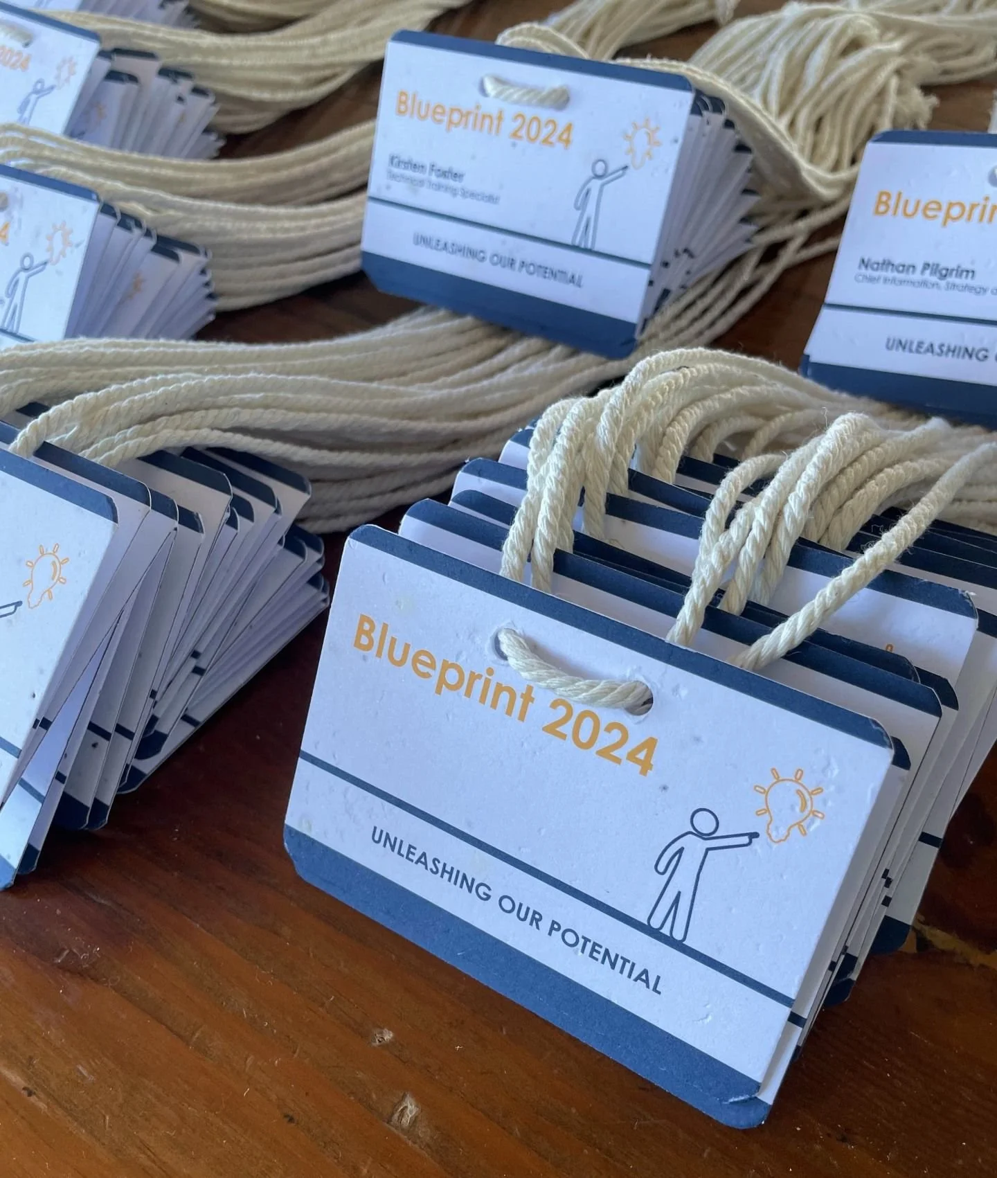 Customisable Seed Paper Name Badges & Eco-Friendly Lanyards
