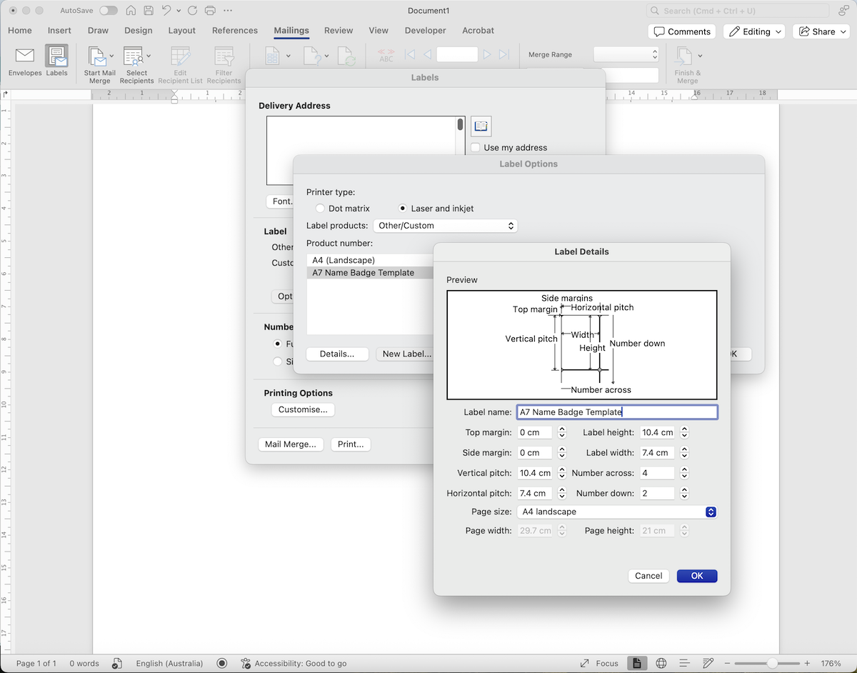 Create Professional Name Badges in Word 2025 | Terra Tag